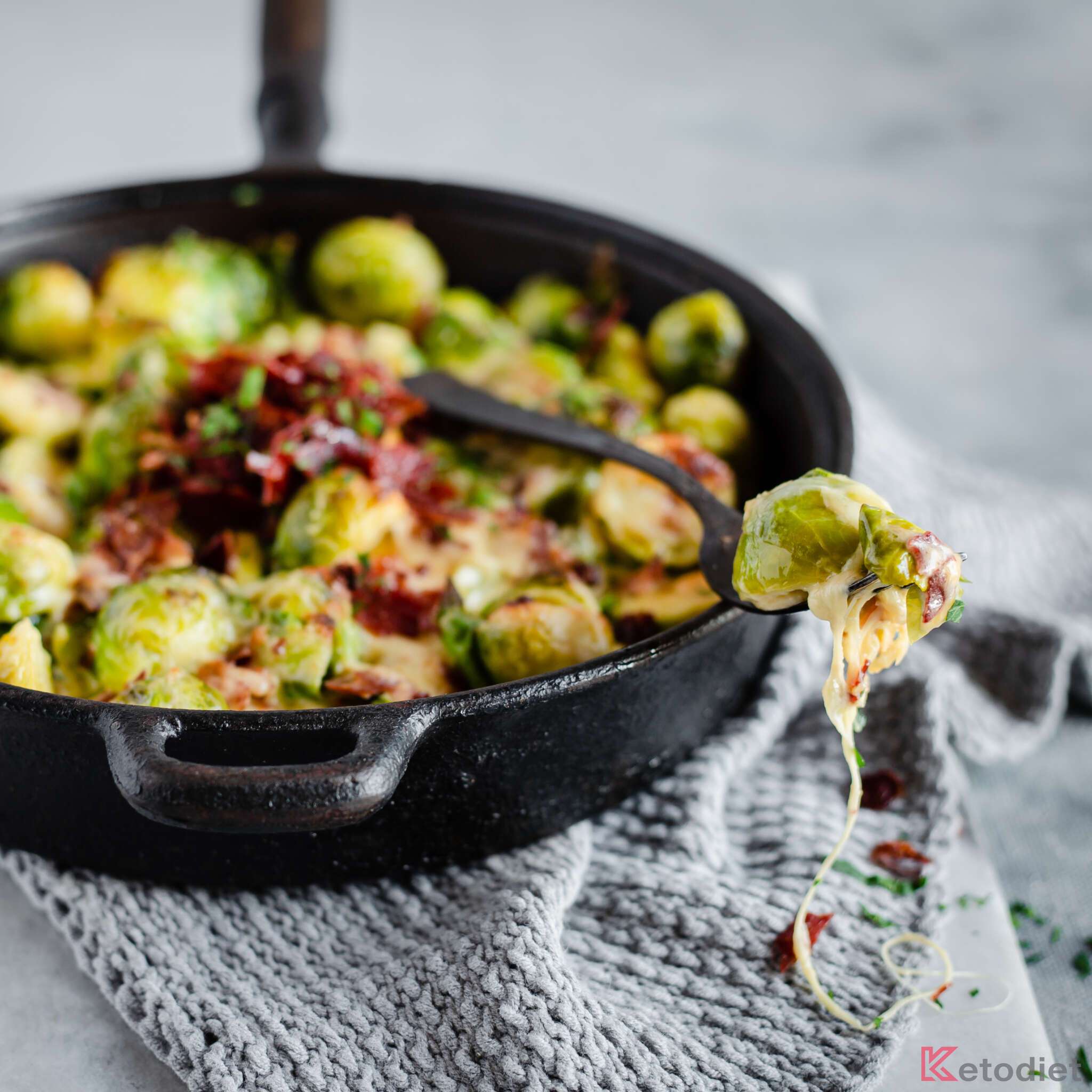 Roasted Brussels Sprouts with Swiss Cheese and Pancetta | KetoDiet ...