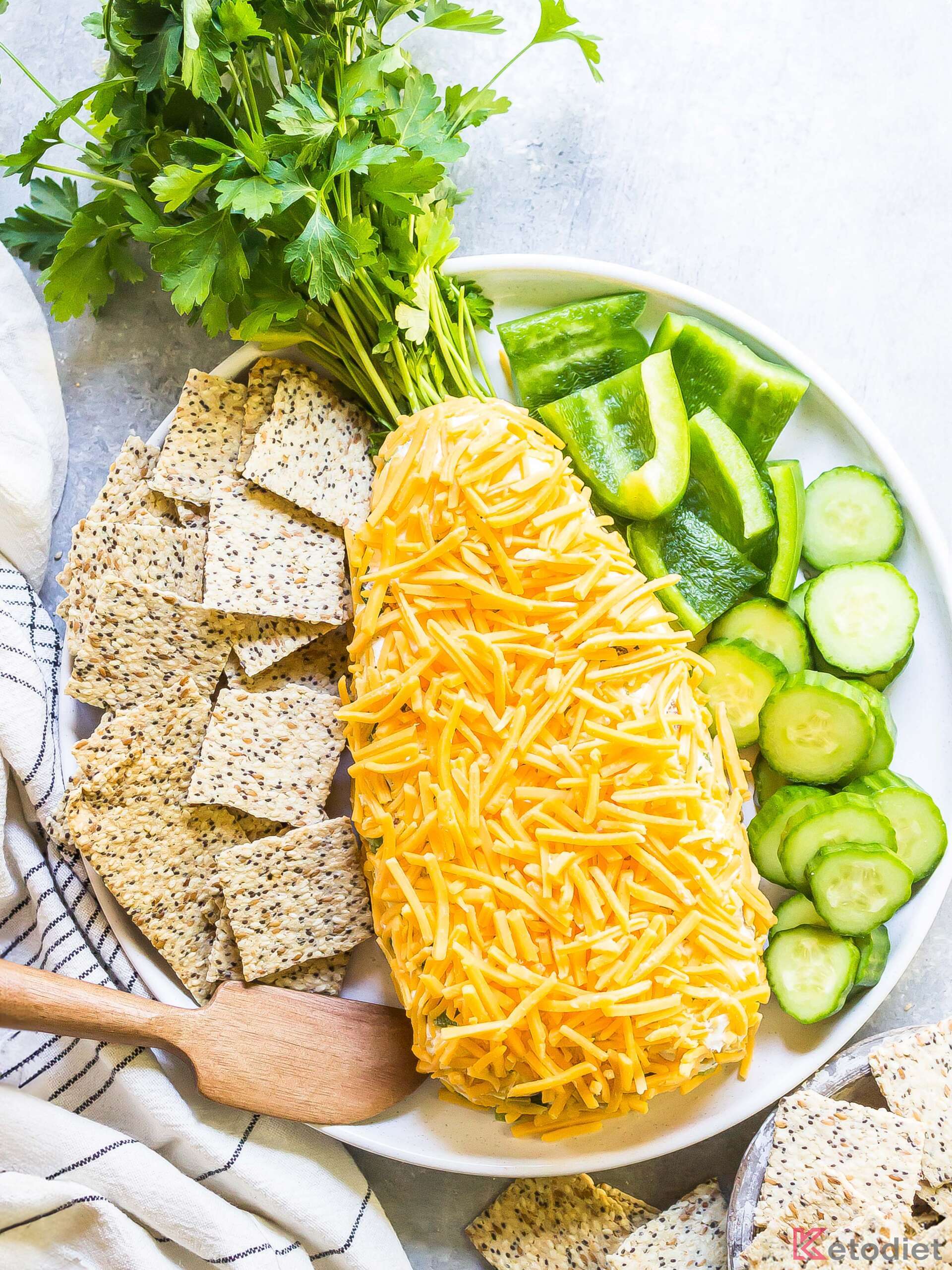 Easter Cheese Ball with Bacon & Cheddar | KetoDiet: Real Food, Real Results