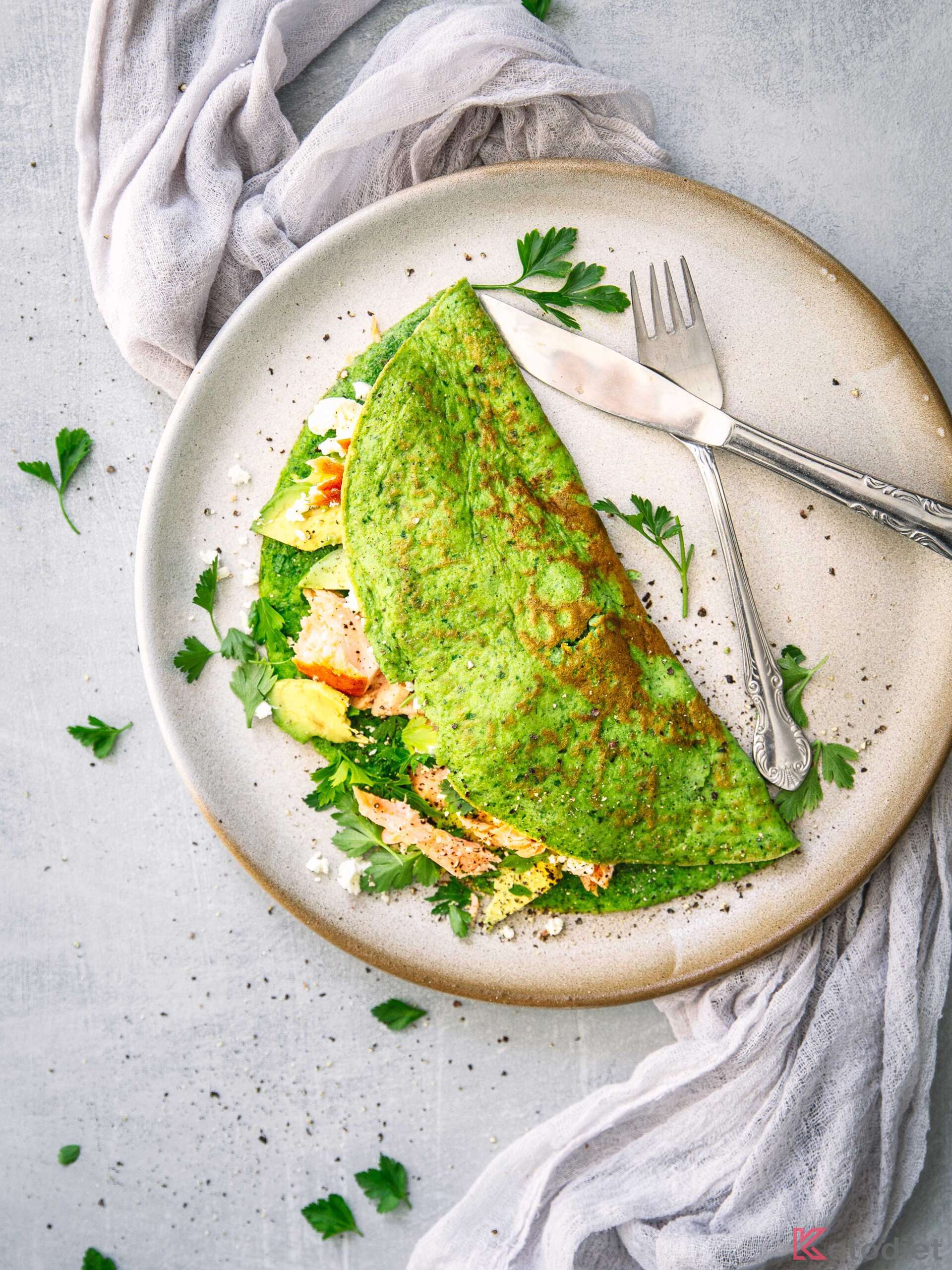 Super Greens Omelet with Smoked Salmon & Avocado | KetoDiet: Real Food ...