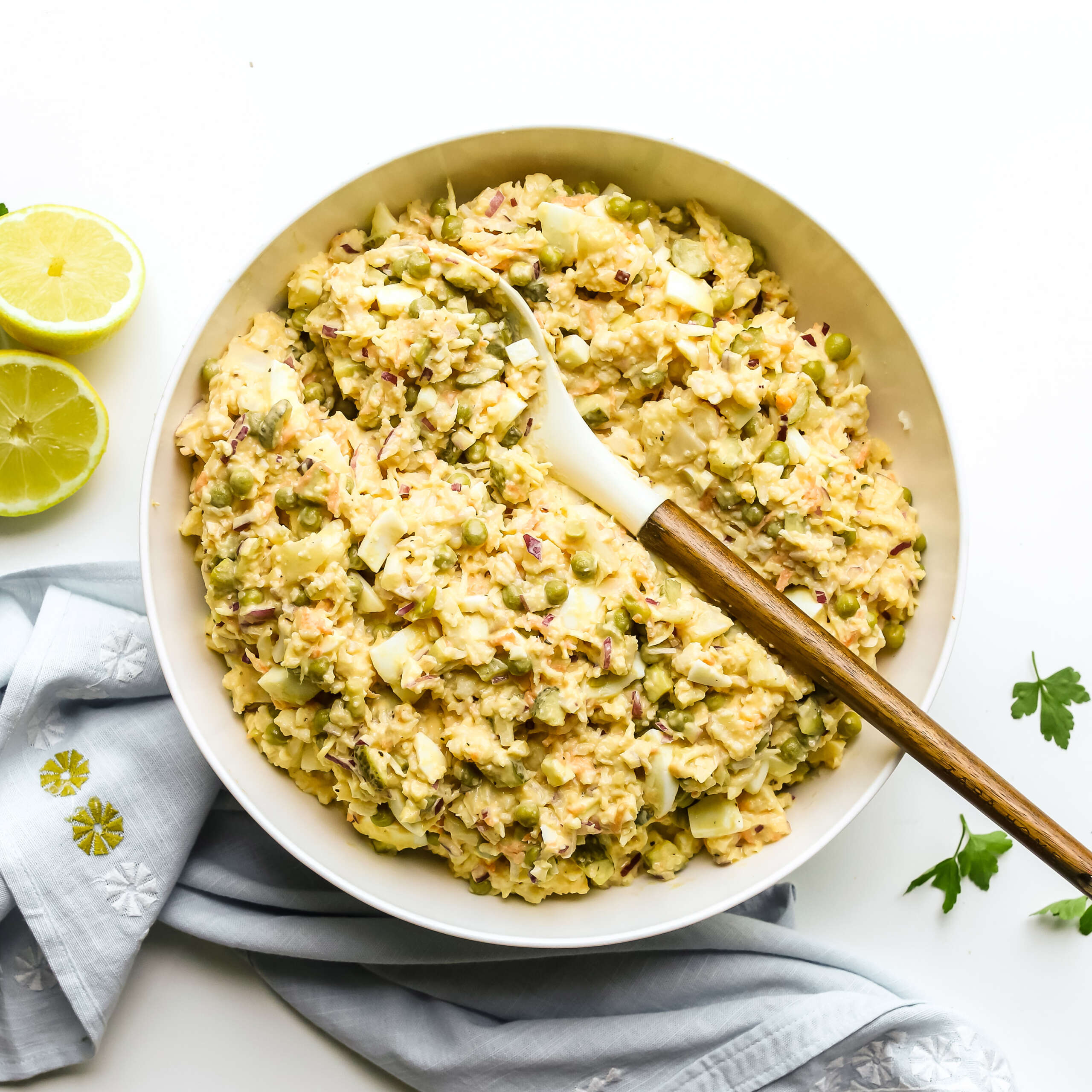 Easy Low Carb Potato Salad Your Favorite Without Potatoes Ketodiet Real Food Real Results