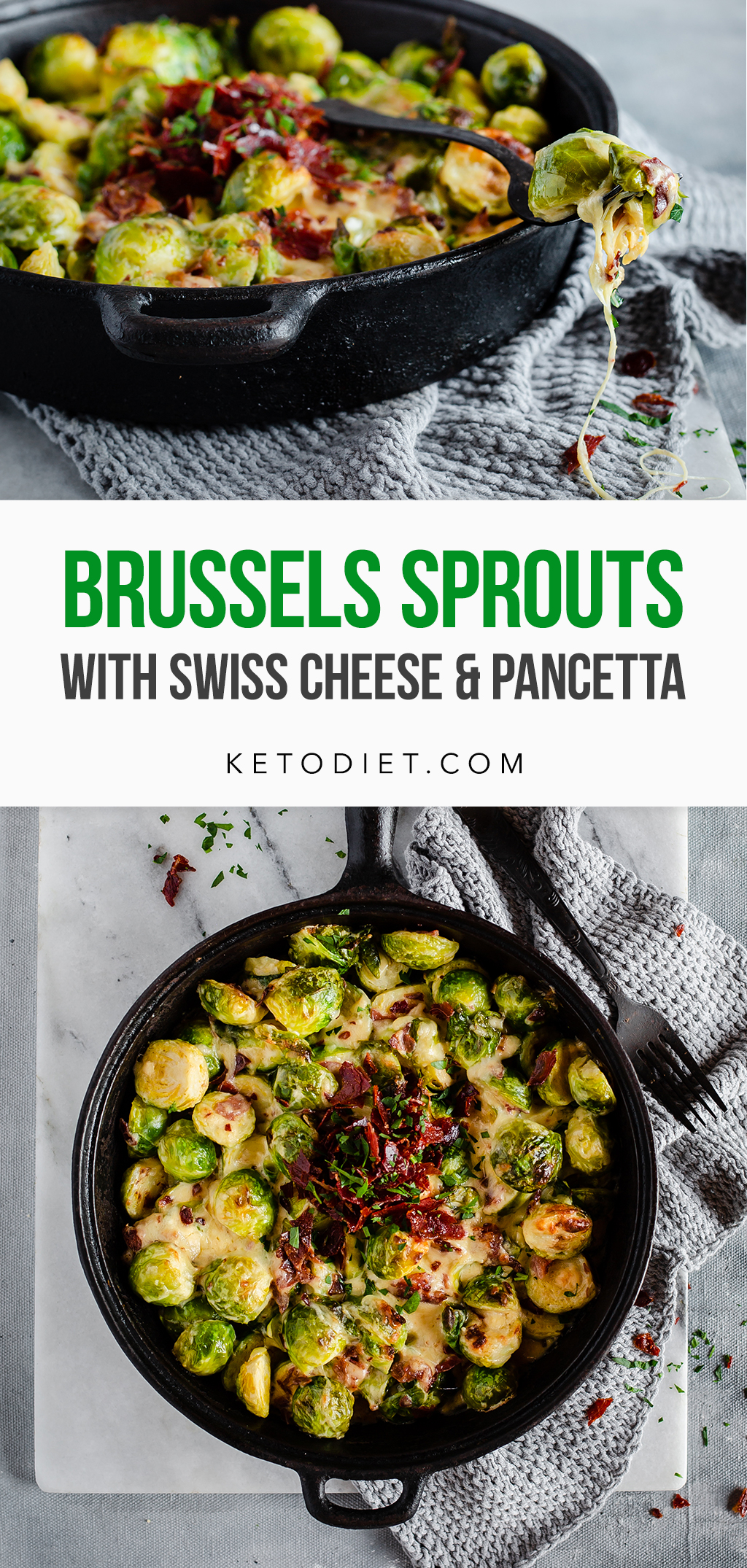 Roasted Brussels Sprouts with Swiss Cheese and Pancetta | KetoDiet ...