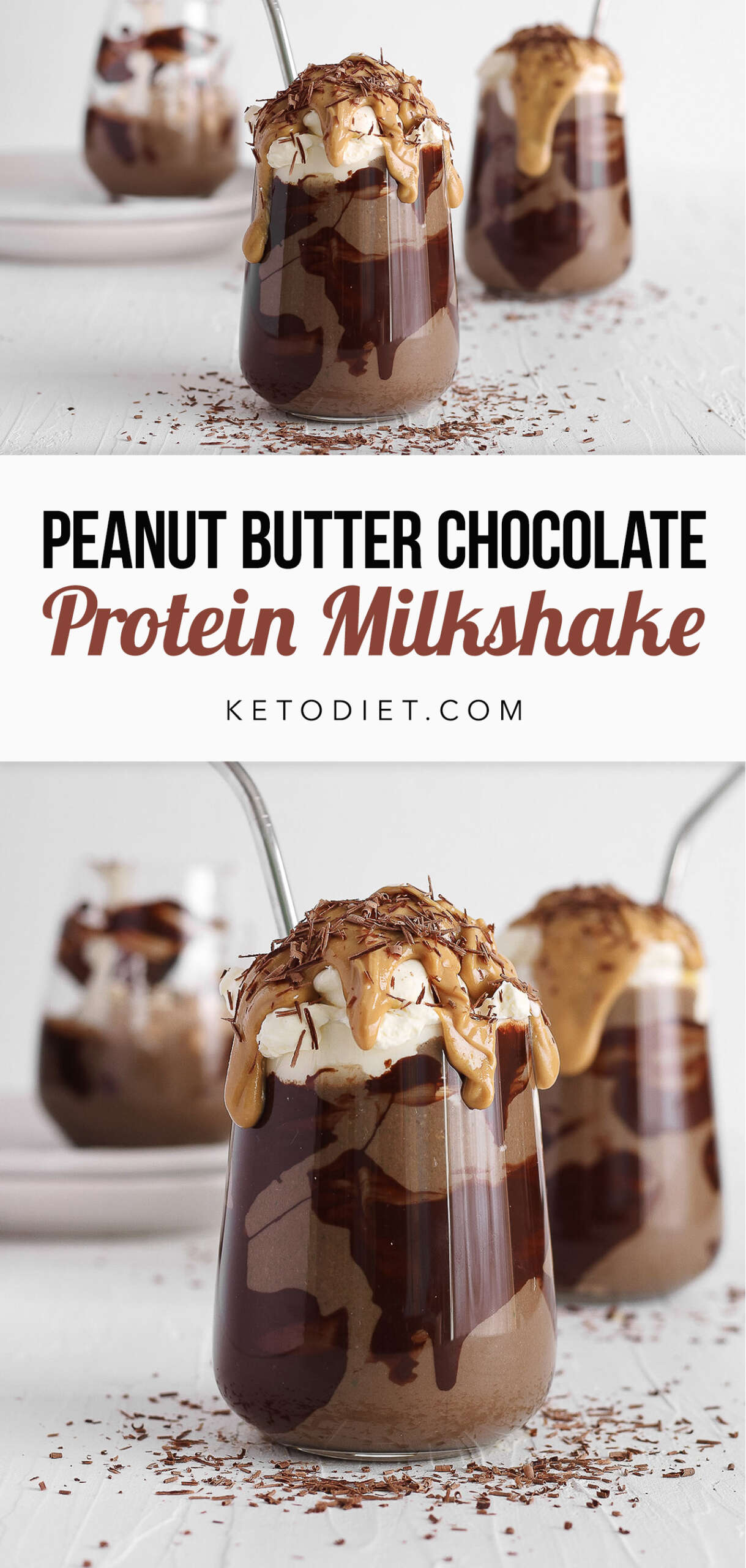 Peanut Butter Chocolate Protein Milkshake | KetoDiet: Real Food, Real ...